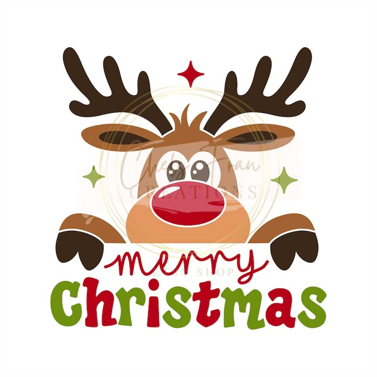 Merry Christmas Reindeer SVG, PNG, DXF, eps files, Cut files - Inspire ...