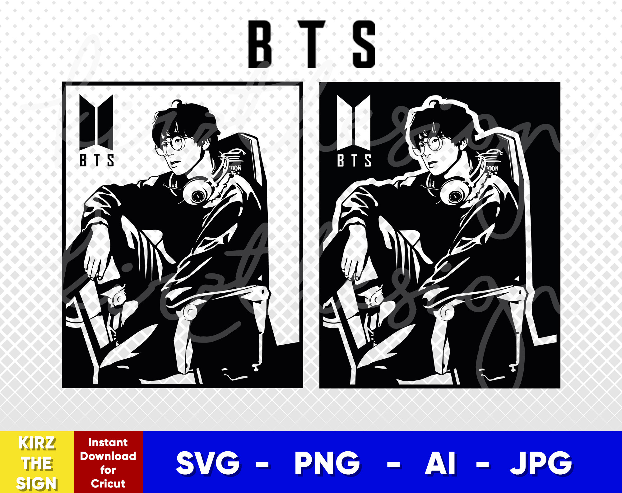 BTS Jin , Svg, Png, Ai , Digital Download Vector for Poster | Inspire ...