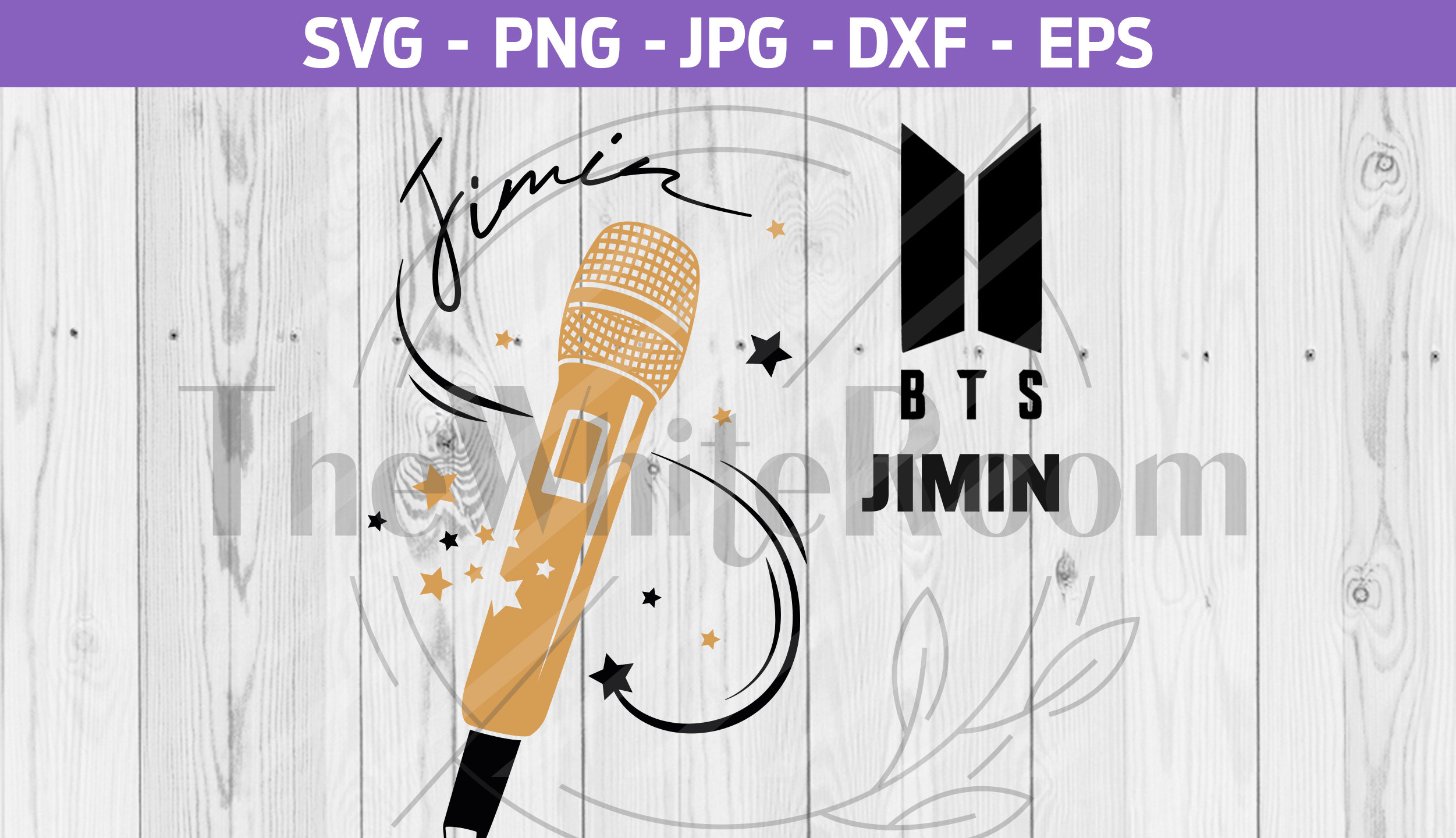 BTS Jimin SVG - BTS cut file - Bts microphone - Bangtan - In | Inspire ...