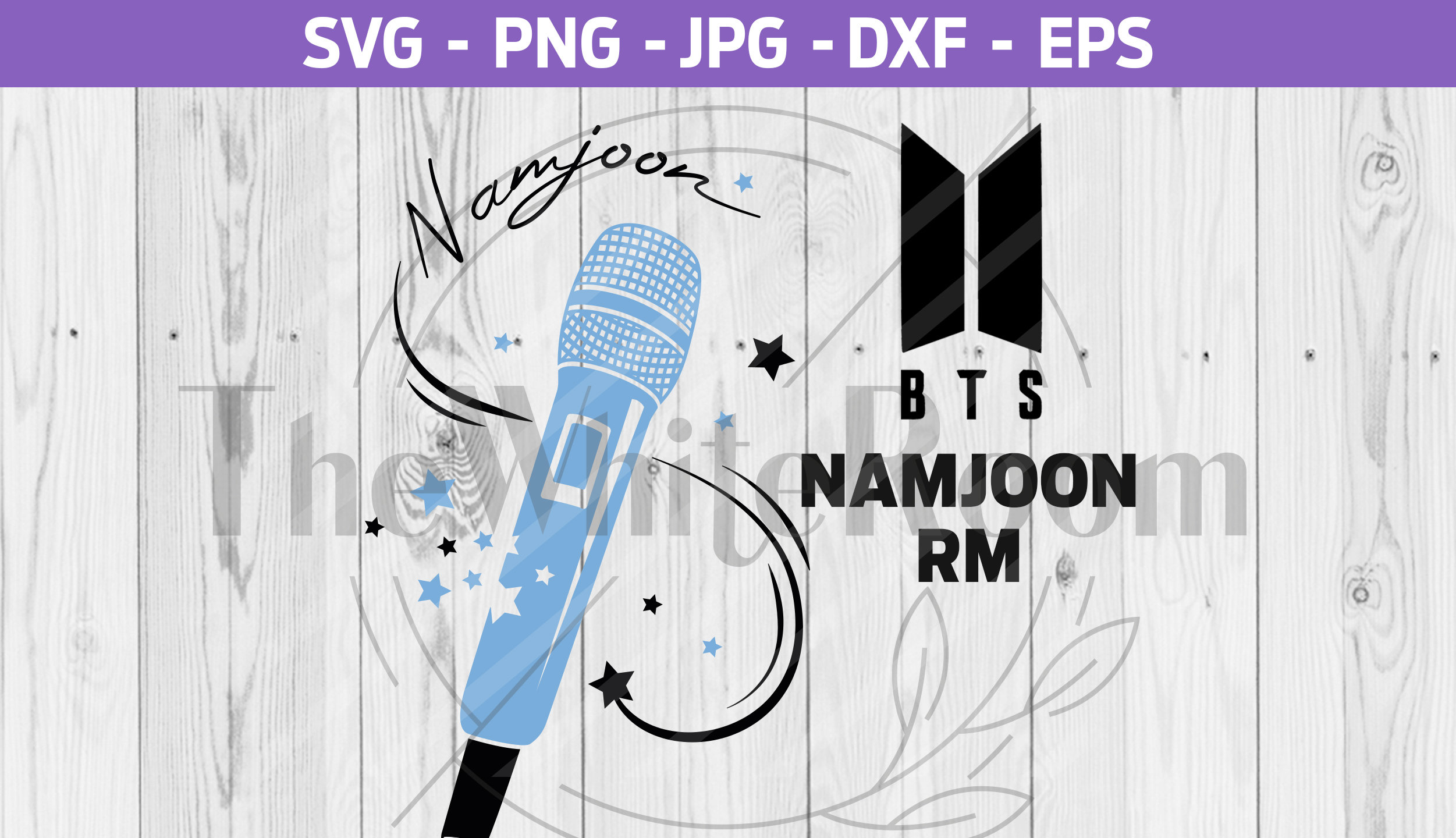 BTS RM Namjoon Svg - BTS cut file - Bts microphone - Bangtan - Inspire ...