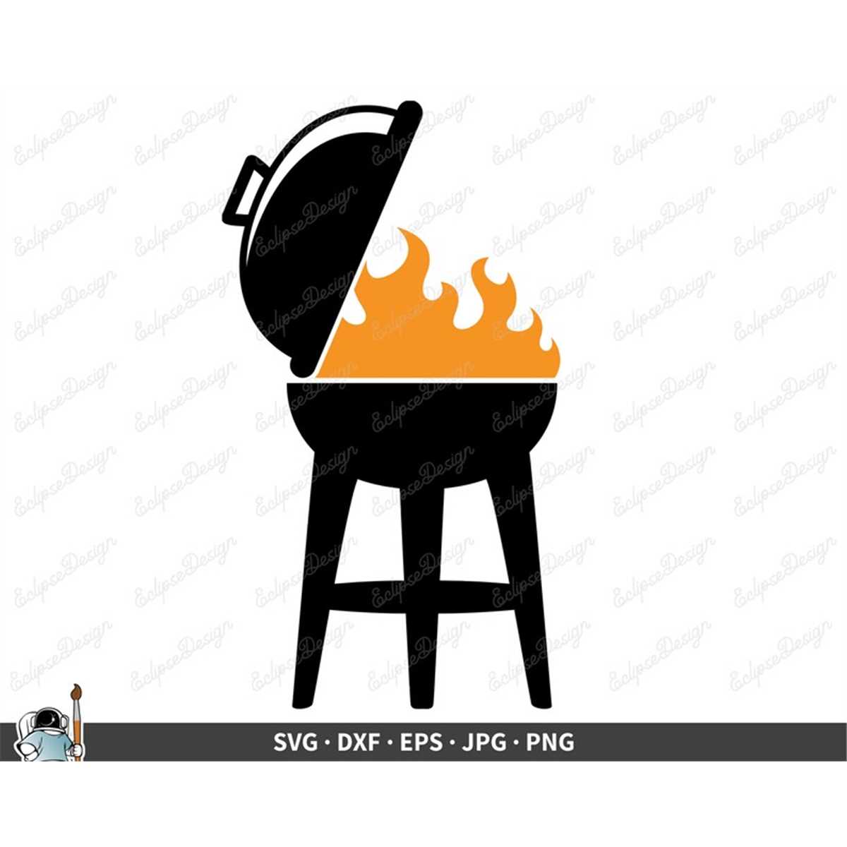 Grill Barbecue SVG Clip Art Cut File Silhouette dxf eps png | Inspire ...
