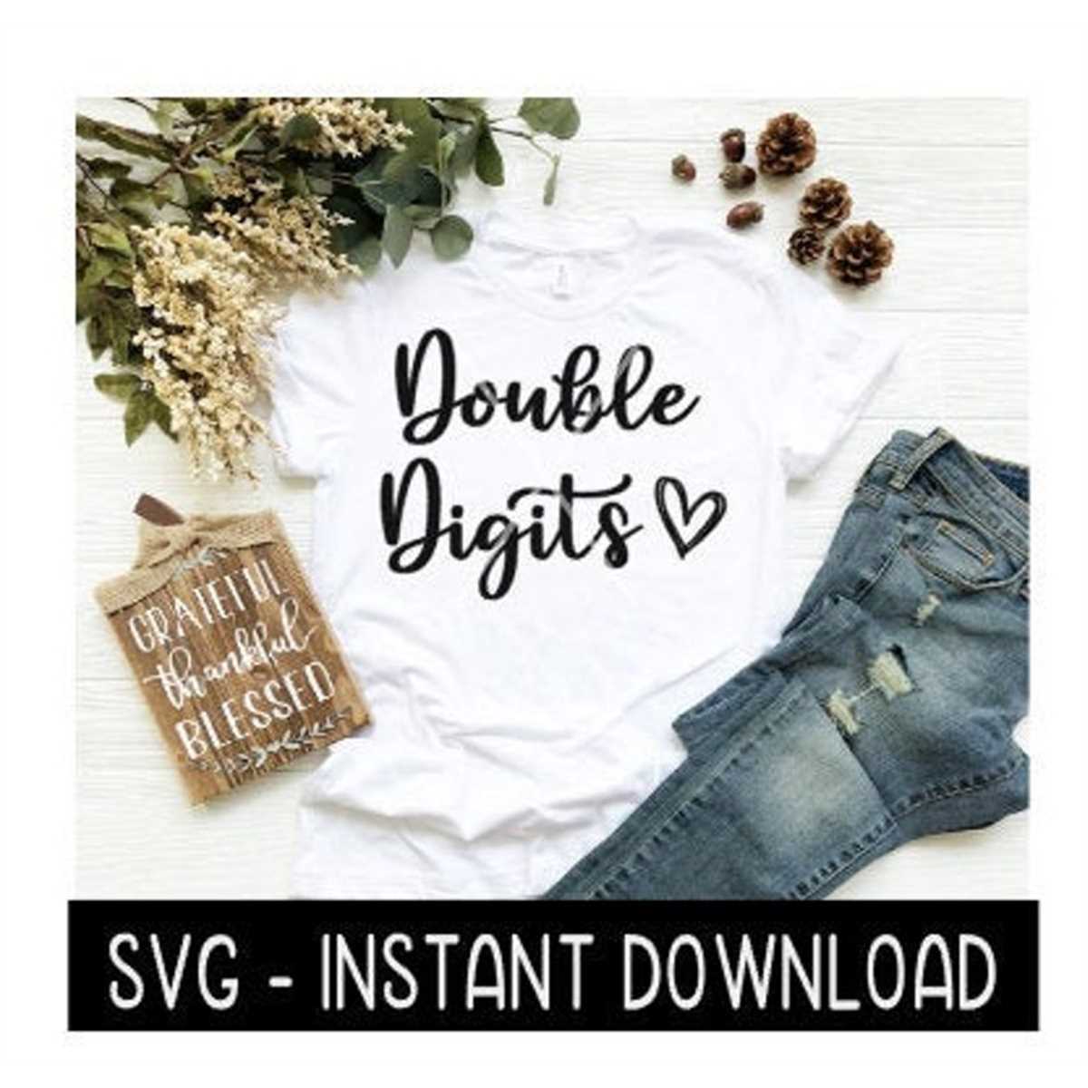 Double Digits Birthday SVG, Birthday Tee Shirt SVG Files, In - Inspire ...