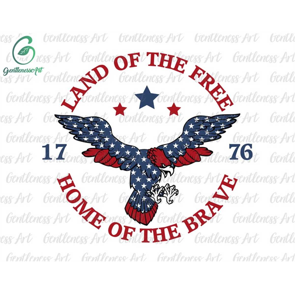 Land Of The Free Home Of The Brave Svg, 4th of July Svg, Eag - Inspire ...