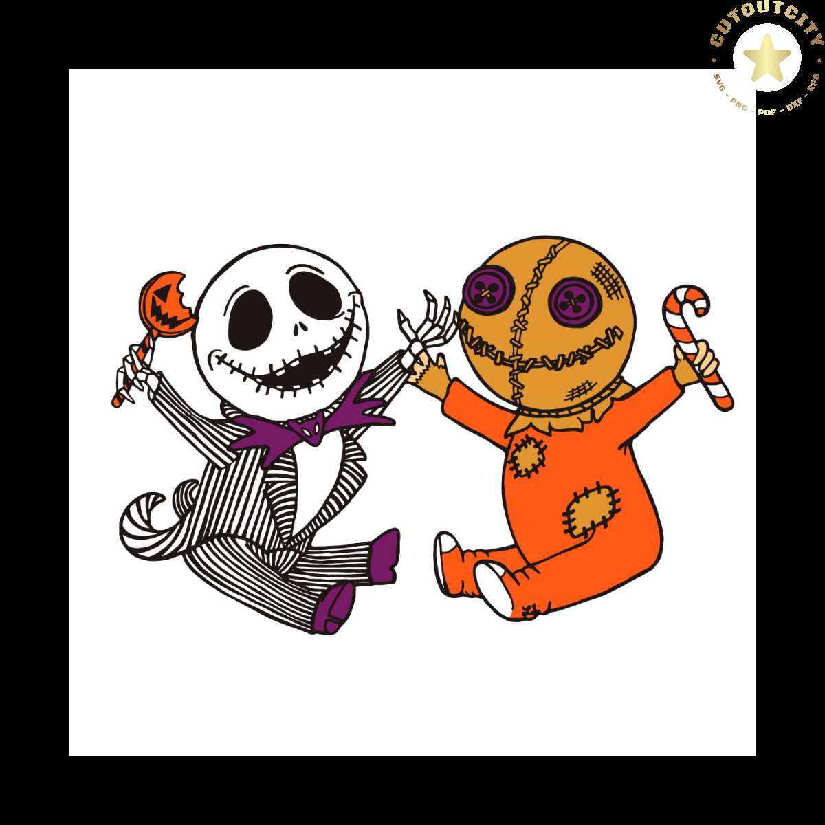 Halloween Kids Jack Skellington And Sam Halloween Svg Happy | Inspire ...