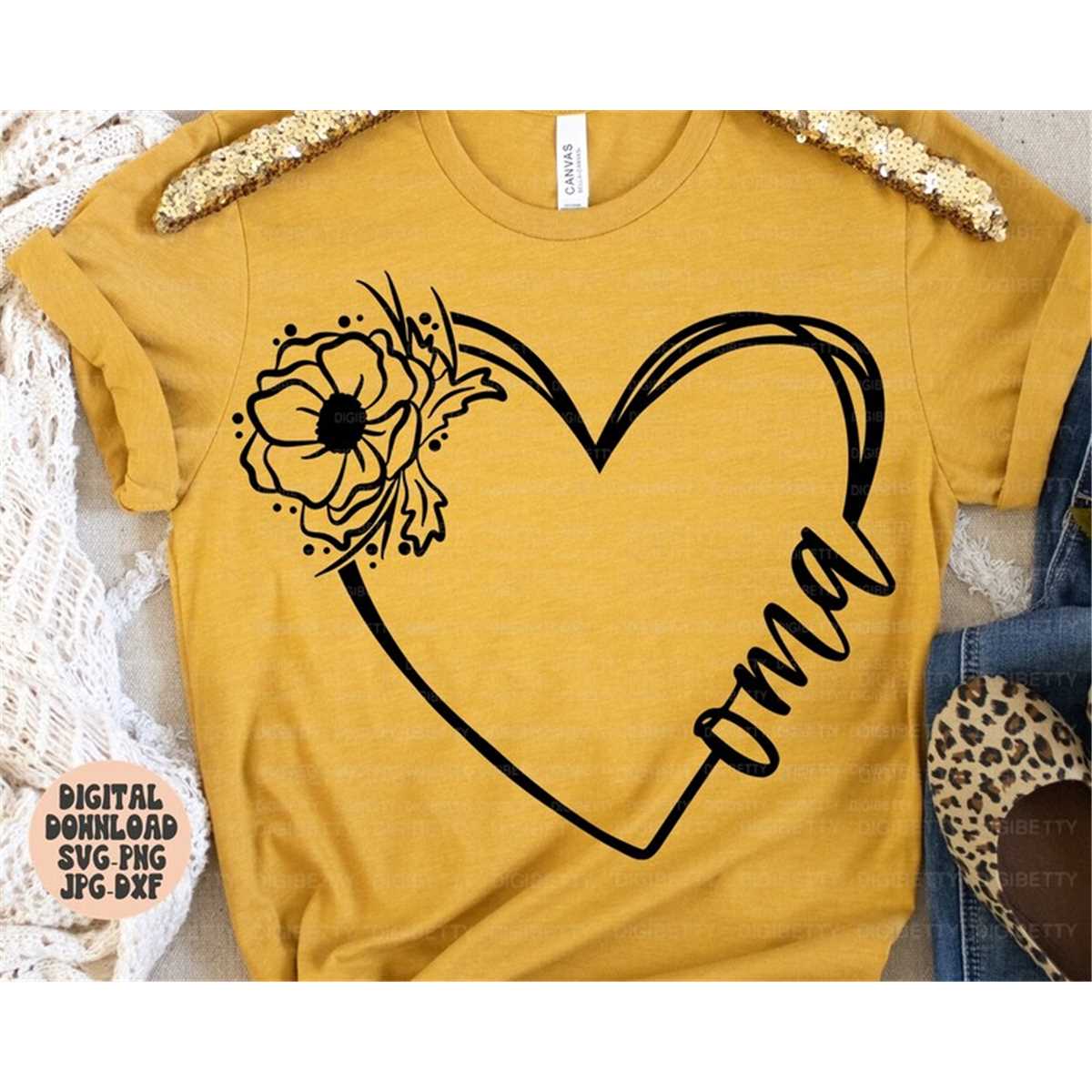 Oma Heart Svg, Png, Jpg, Dxf, Oma Svg, Oma Flower Heart Svg, - Inspire ...