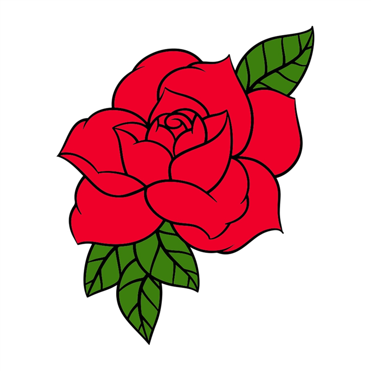 Rose Red Buds Green Leaves Svg, Flower Svg, Rose Svg, Green - Inspire ...