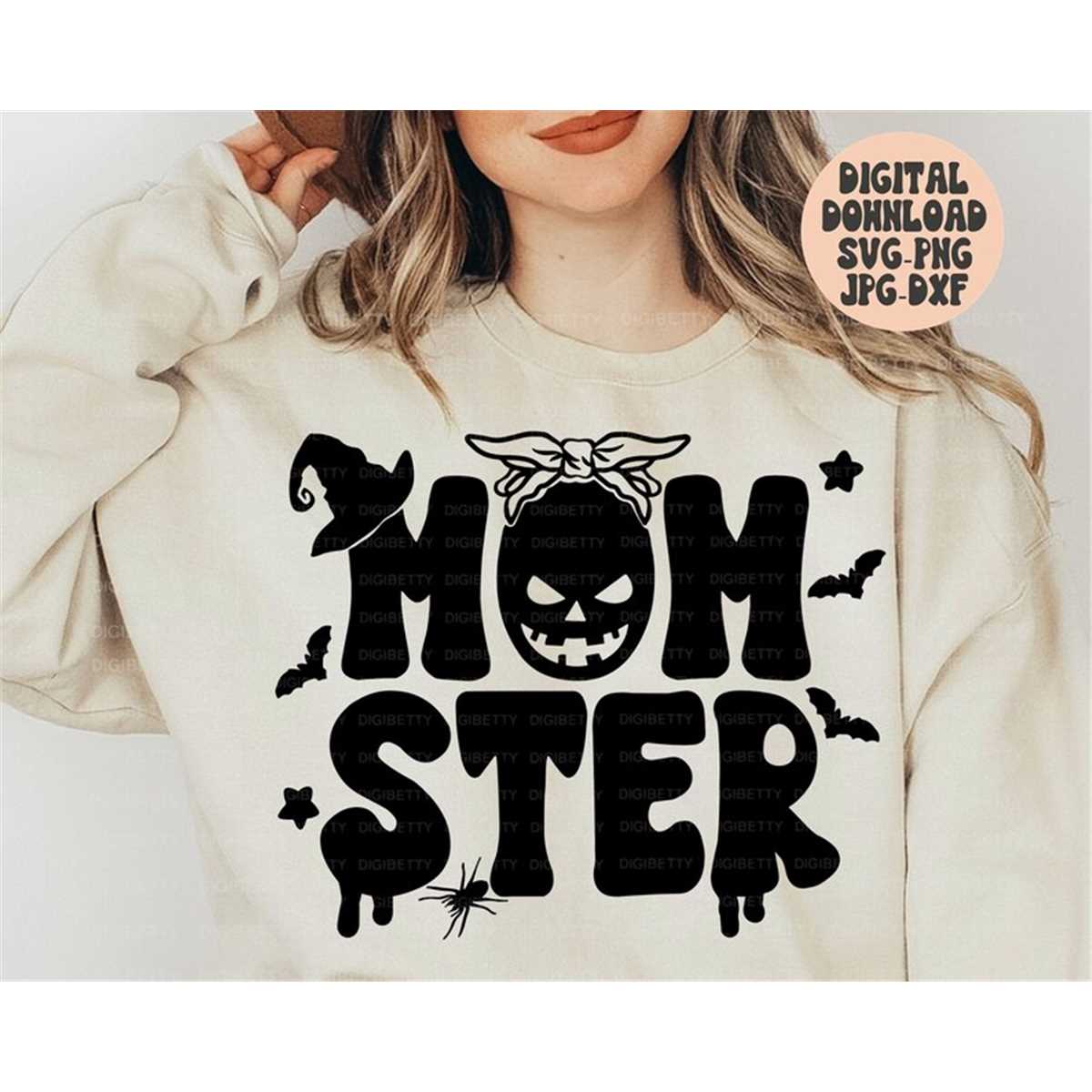 Momster Svg Png Jpg Dxf, Momster Png, Halloween Svg, Hallowe | Inspire ...