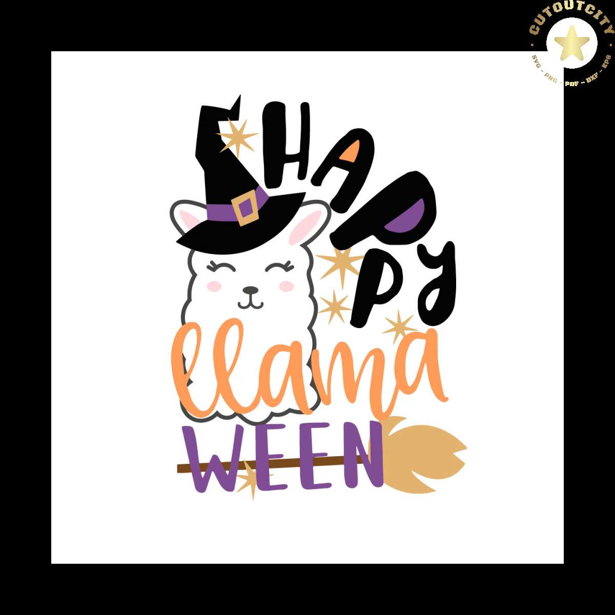 Halloween Funny Llama Costume Happy Llamaween Halloween Svg | Inspire ...