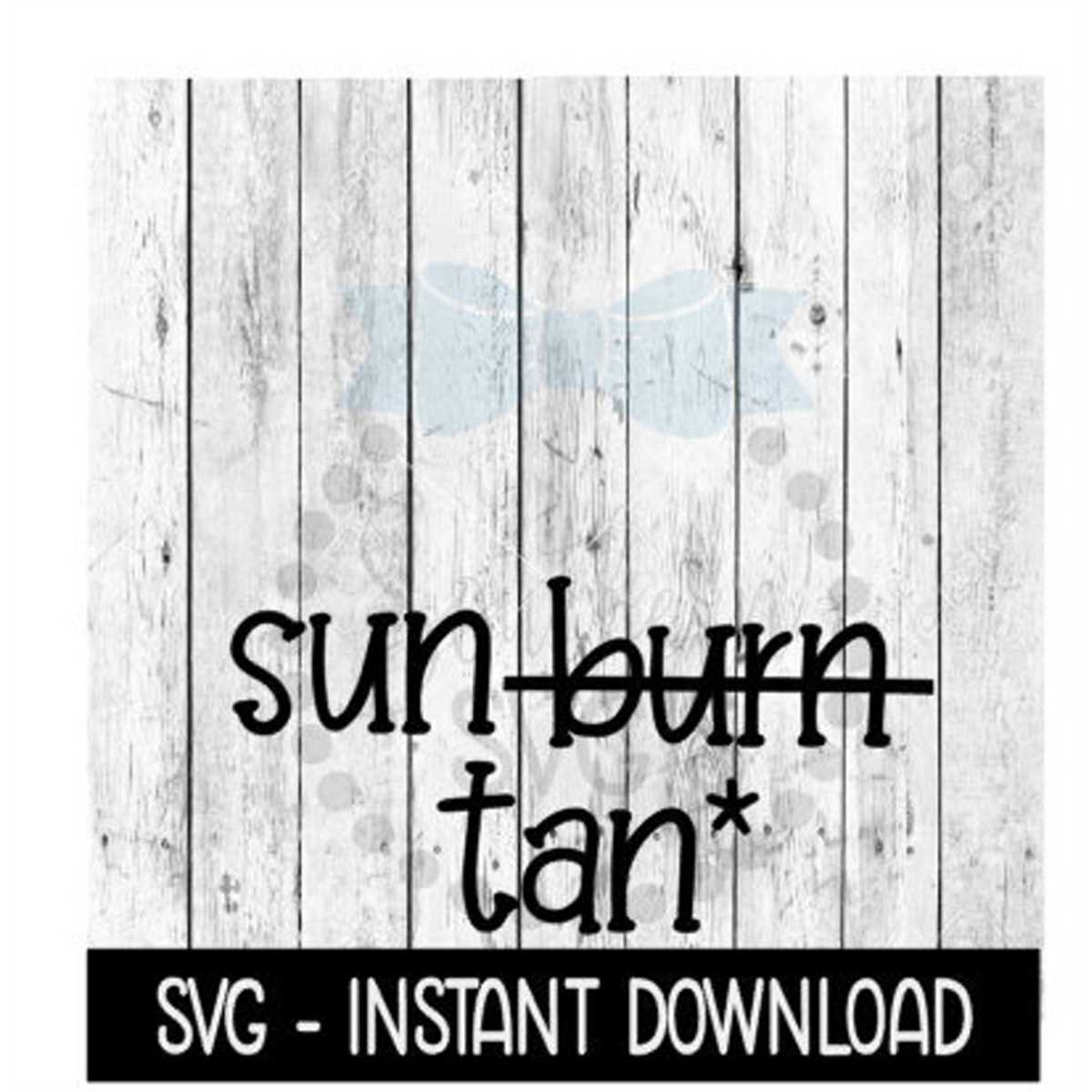 Sunburn Suntan Silhouette SVG, Beach SVG Farmhouse Sign SVG - Inspire ...