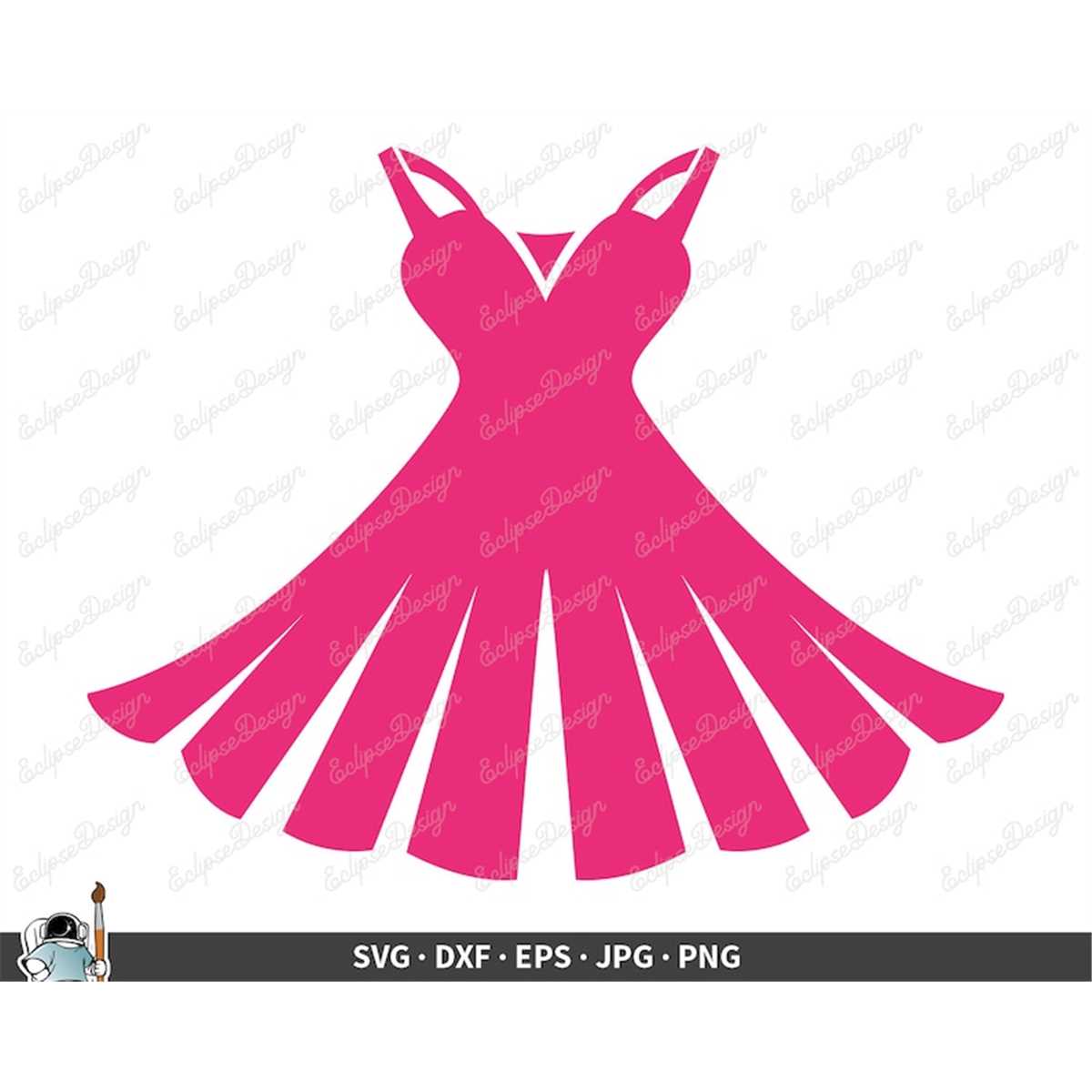 Ballet Ballerina Dress SVG Clip Art Cut File Silhouette dxf | Inspire ...