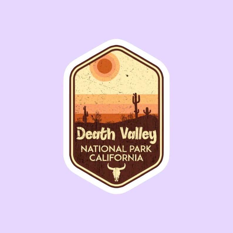 Death Valley National Park Sticker, National Park Badge Stic - Inspire ...