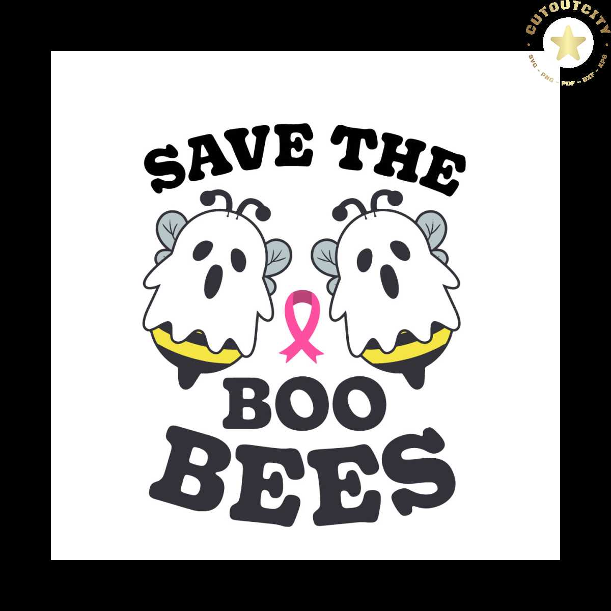 Save The Boo Bees Breast Cancer Awareness Vector Svg, Pink W | Inspire ...