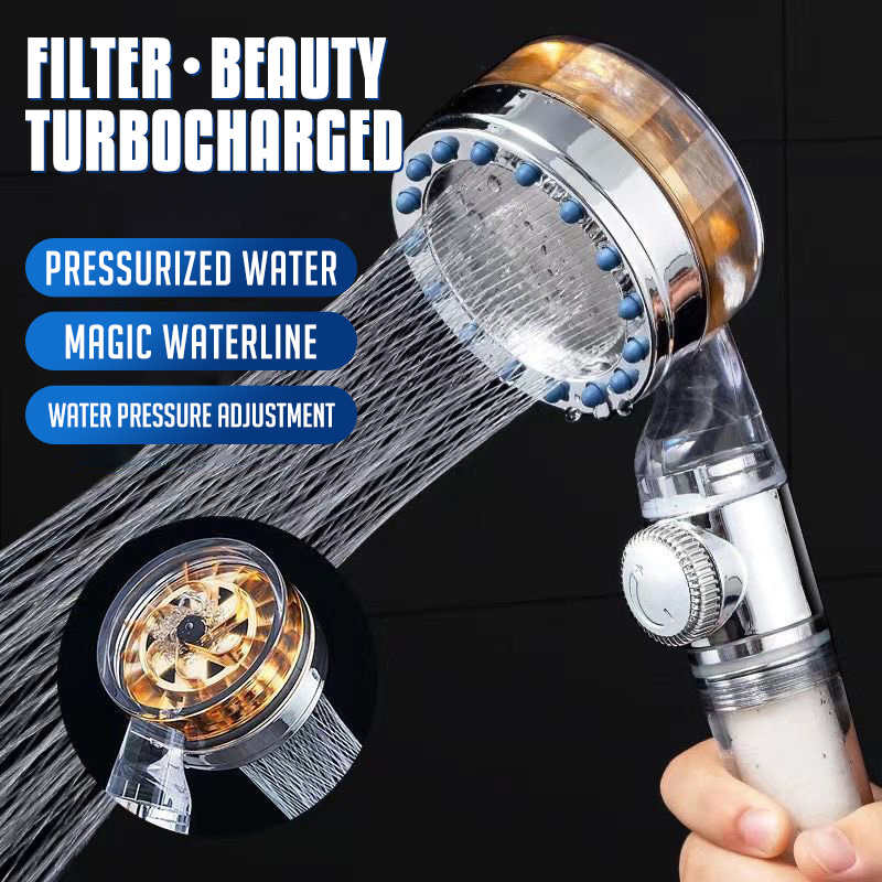 Pressurized Nozzle Turbo Shower Head One-Key Stop Water Savi | Inspire ...