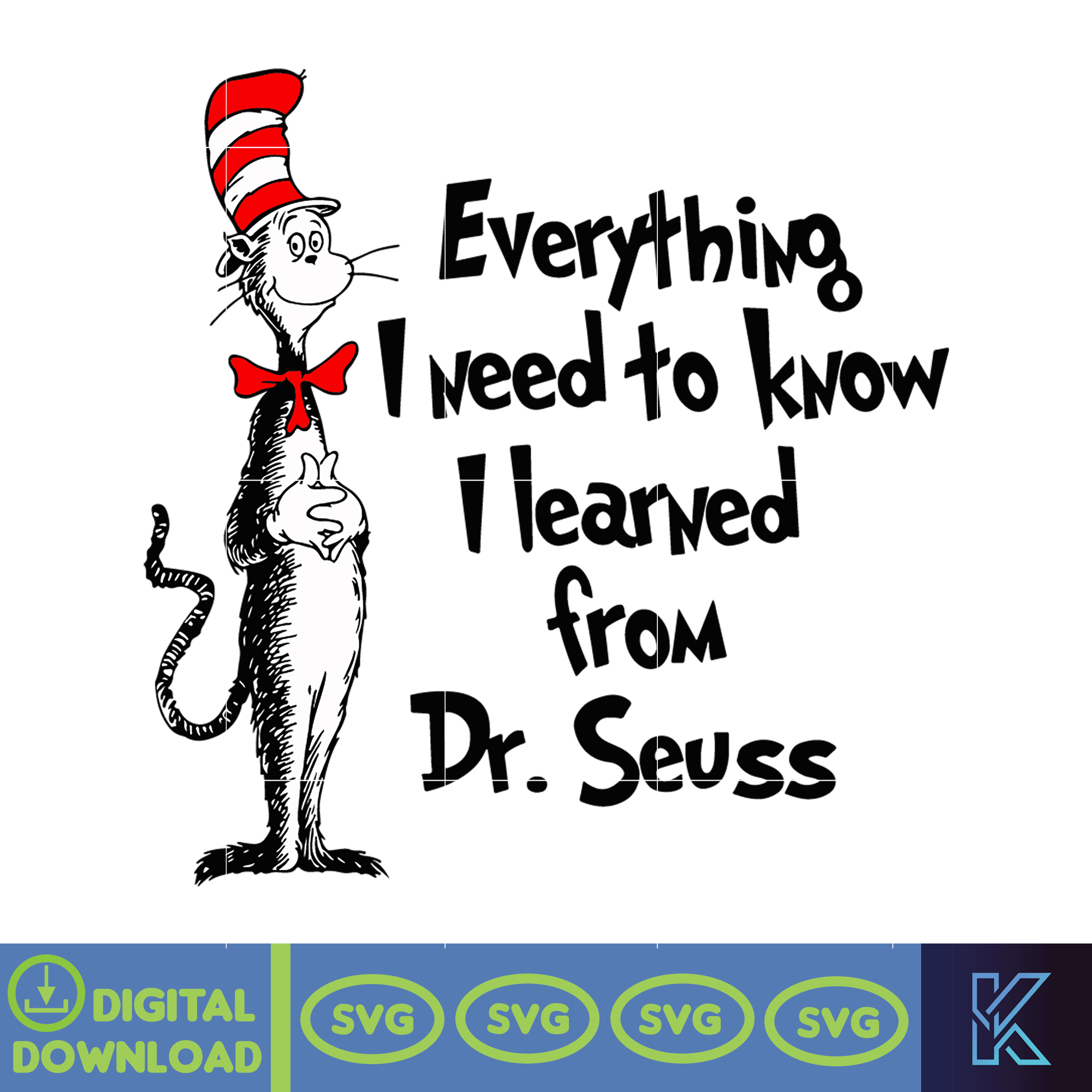 Dr.Suess Svg, Dxf, Png, Dr.Suess book Png, Dr. Suess Png, Su | Inspire ...