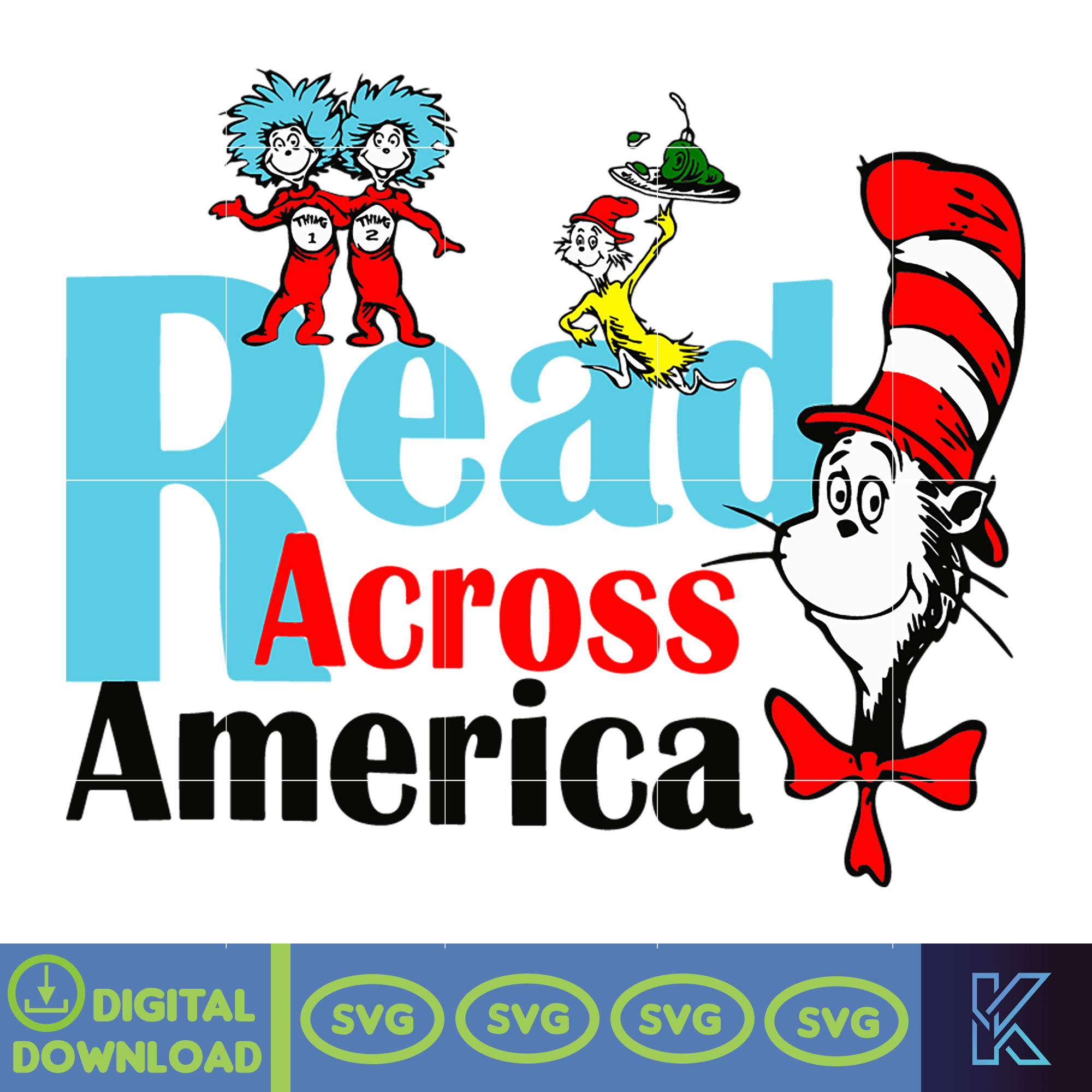 Dr.Suess Svg, Dxf, Png, Dr.Suess book Png, Dr. Suess Png, Su | Inspire ...