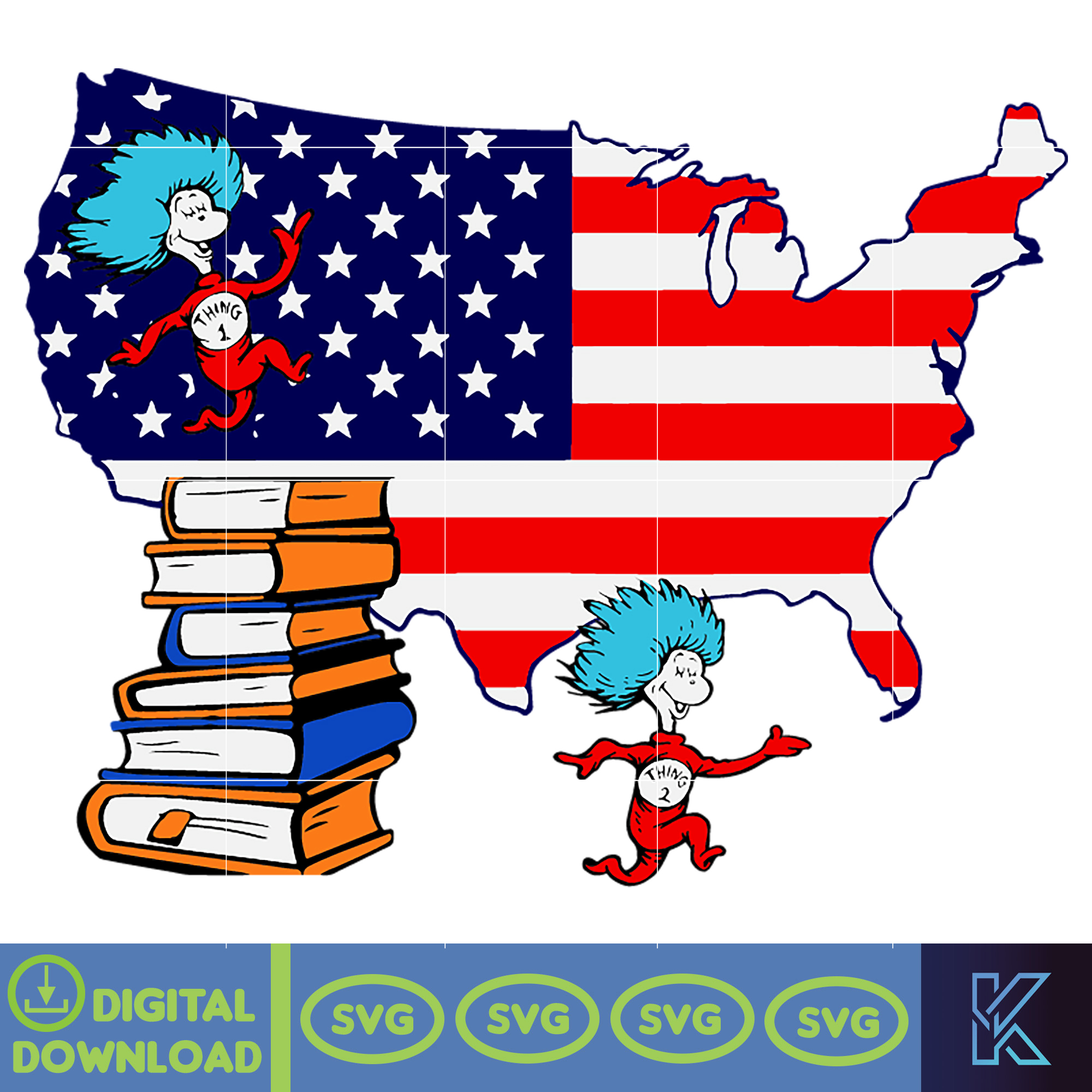 Dr.Suess Svg, Dxf, Png, Dr.Suess book Png, Dr. Suess Png, Su | Inspire ...