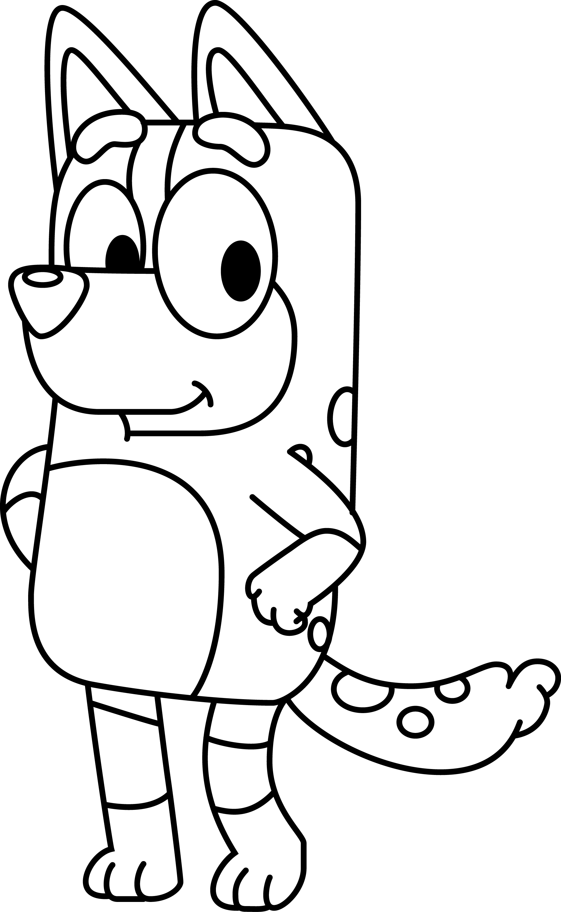 Chilli outline Svg, Bluey Svg, Cartoon Svg, Dog Clipart, Blu | Inspire ...