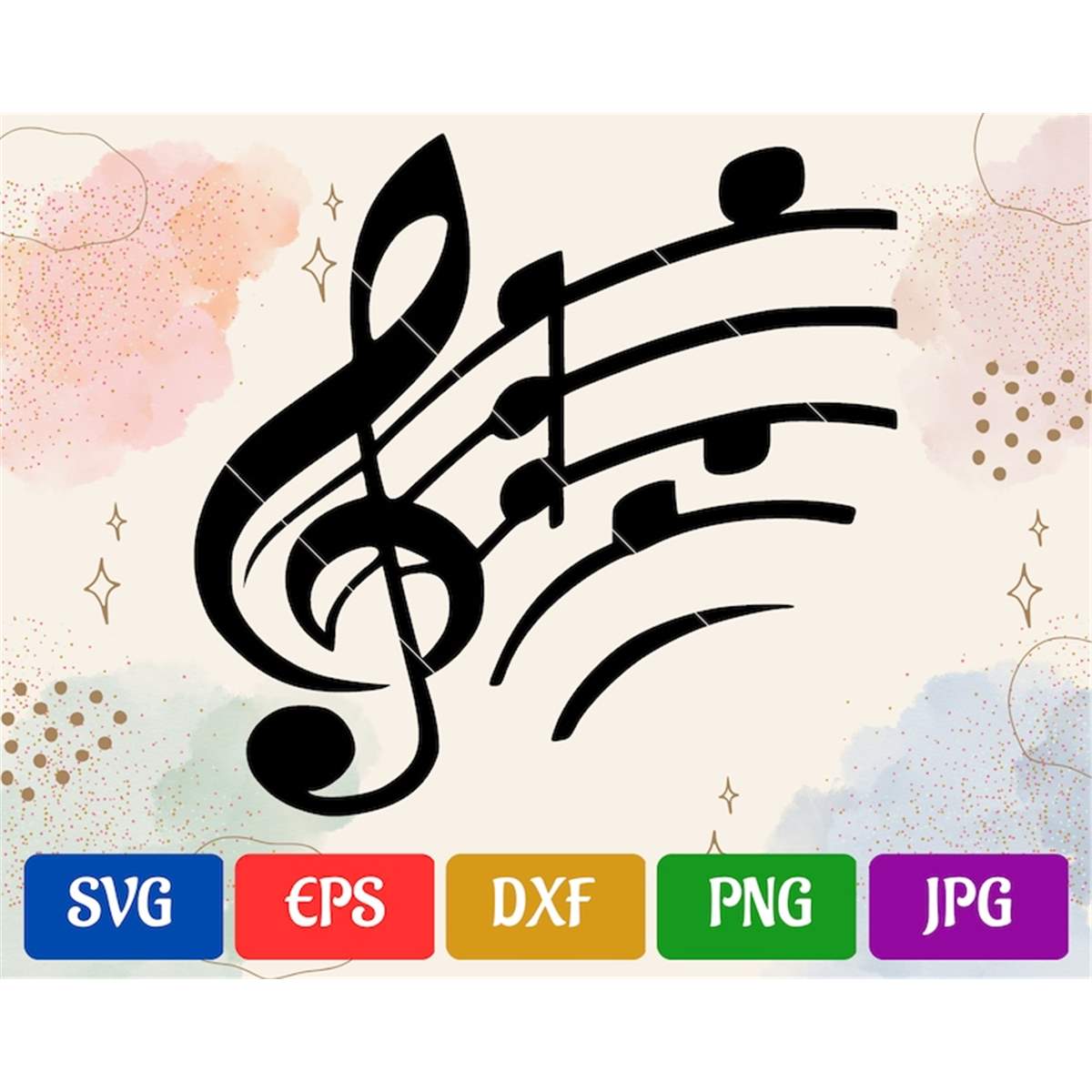 Music Note | svg - eps - dxf - png - jpg | Silhouette Cameo - Inspire ...