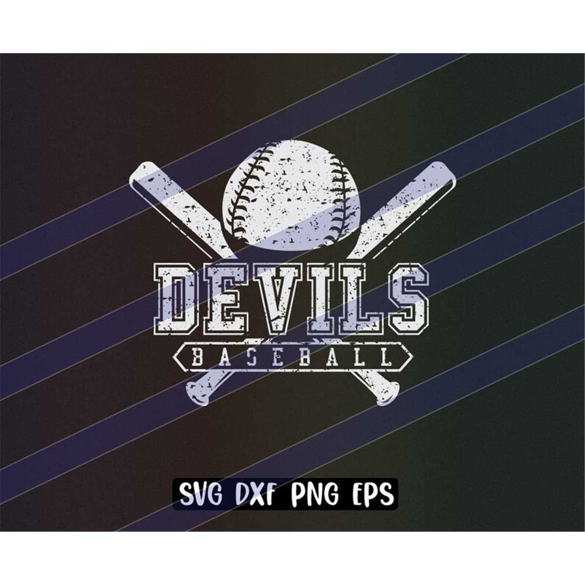 Devils Baseball cutfile svg dxf png eps instant download vec | Inspire ...