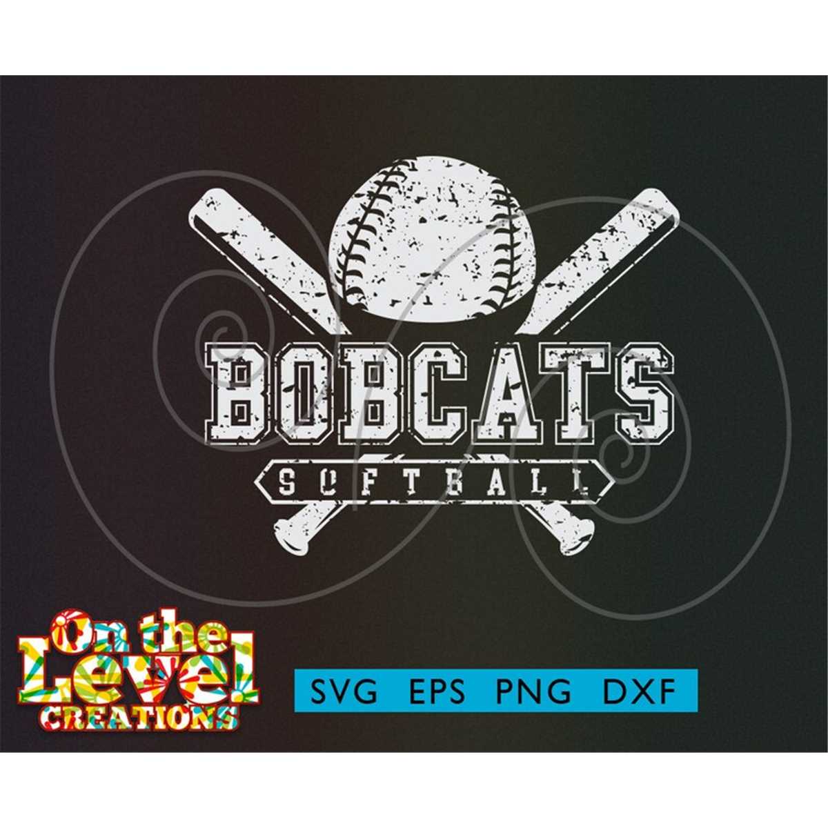 Bobcats Softball cutfile svg dxf png eps instant download ve | Inspire ...