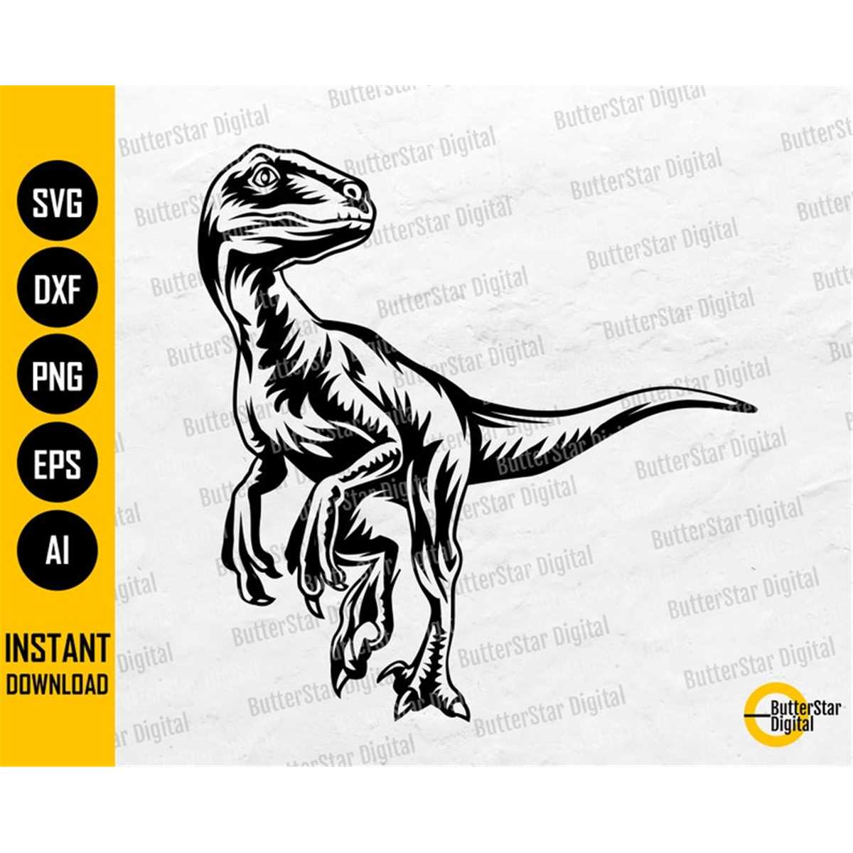Raptor Dinosaur SVG | Velociraptor SVG | Dino SVG | Prehisto - Inspire ...