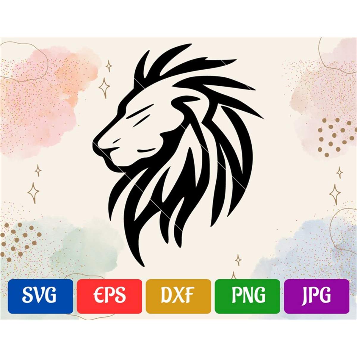 Lion Logo | svg - eps - dxf - png - jpg | Silhouette Cameo | - Inspire ...