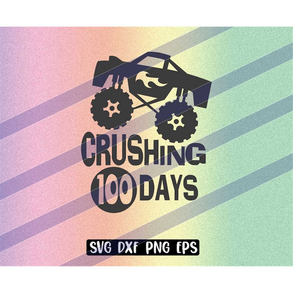 Crushing 100 days, png eps svg dxf , cricut cutfile, vector | Inspire ...