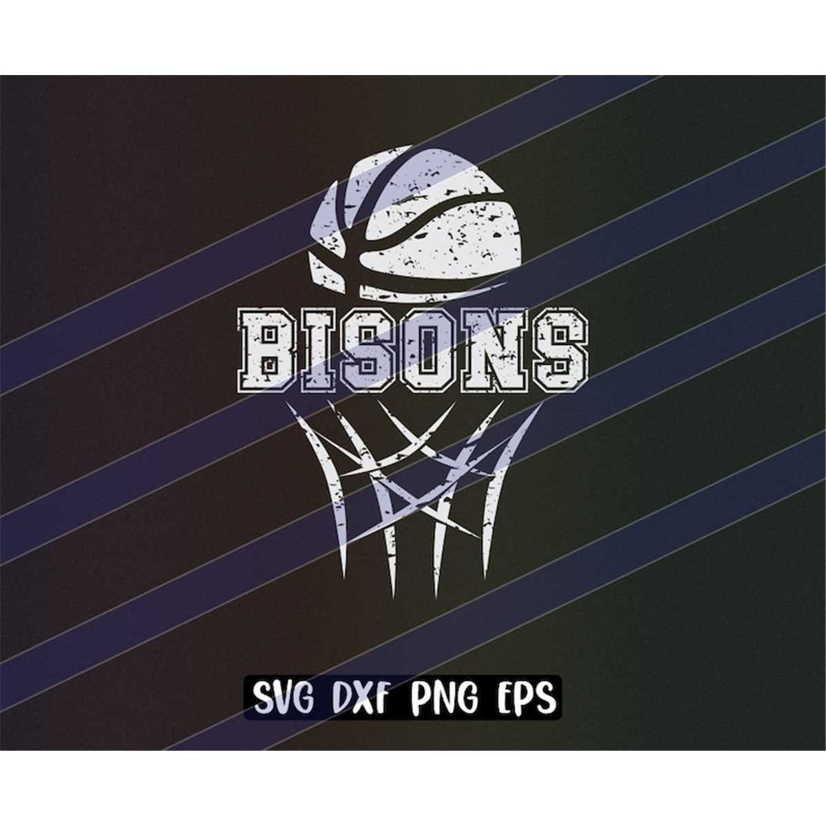 Bisons Basketball cutfile download svg dxf png eps School sp | Inspire ...