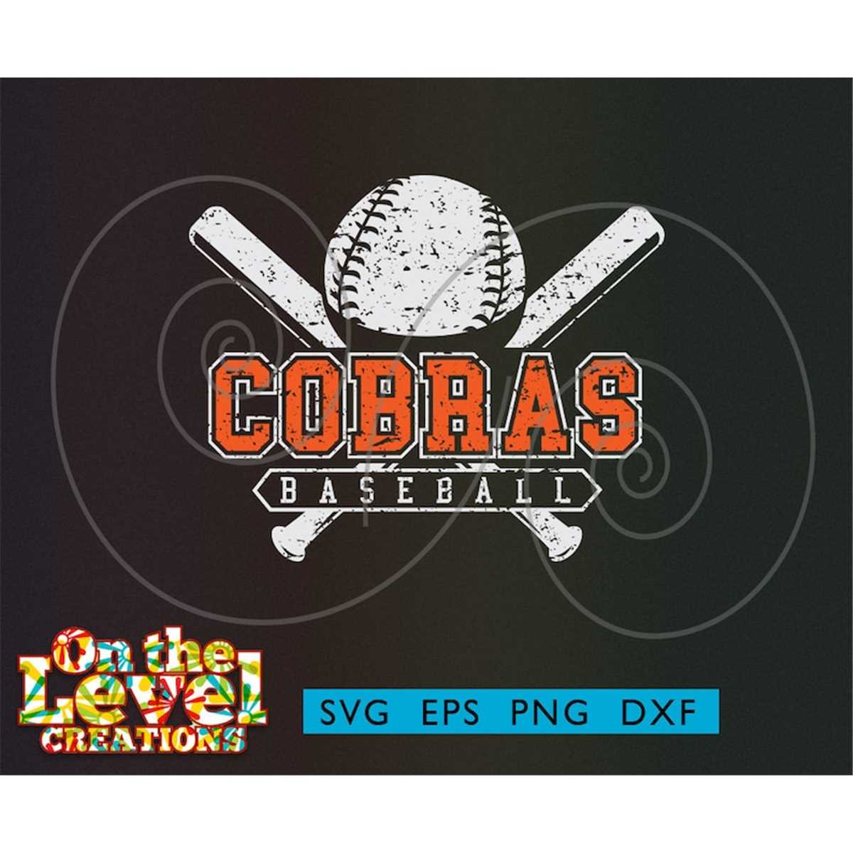 Cobras Baseball cutfile download svg dxf png eps instant dow | Inspire ...