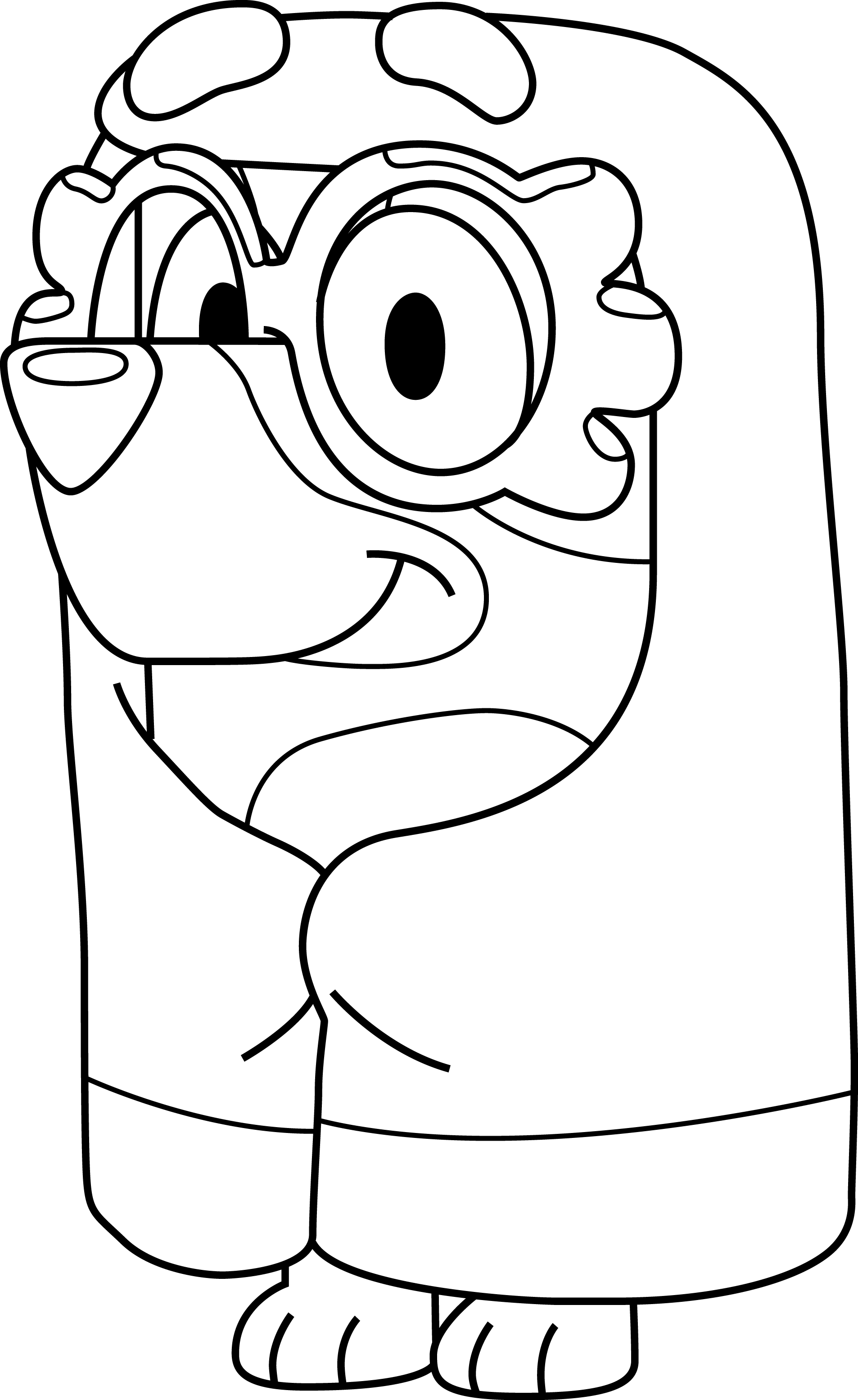 Granny Janet outline Svg, Bluey Svg, Cartoon Svg, Dog Clipar | Inspire ...