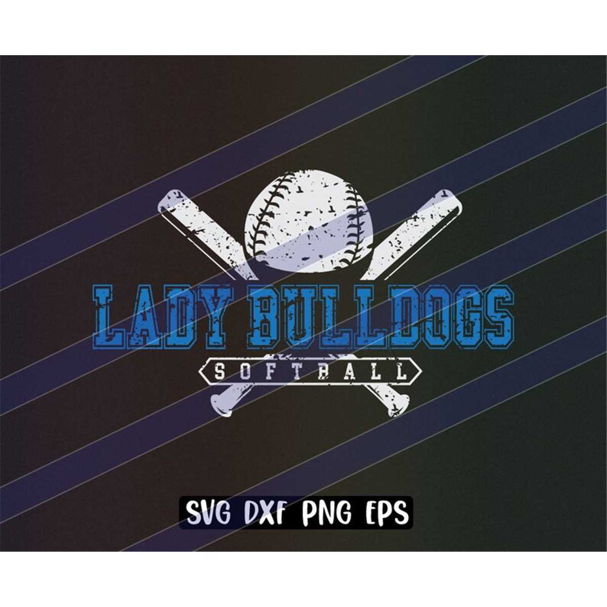 Lady Bulldogs Softball cutfile download svg dxf png eps inst | Inspire ...