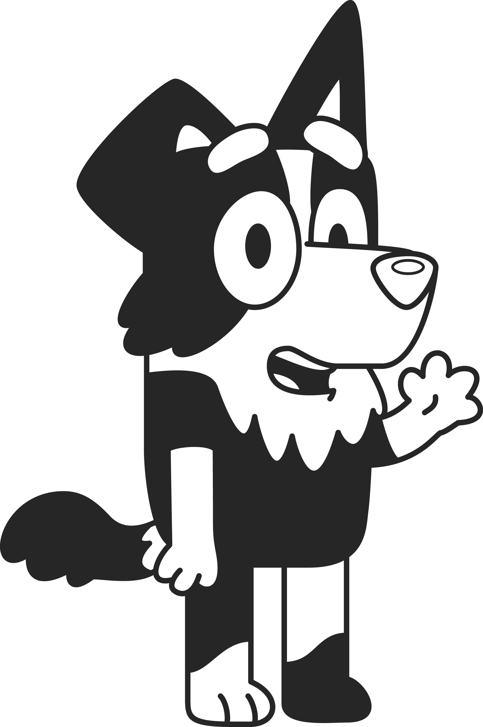 Lucky outline Svg, Bluey Svg, Cartoon Svg, Dog Clipart, Blue - Inspire ...