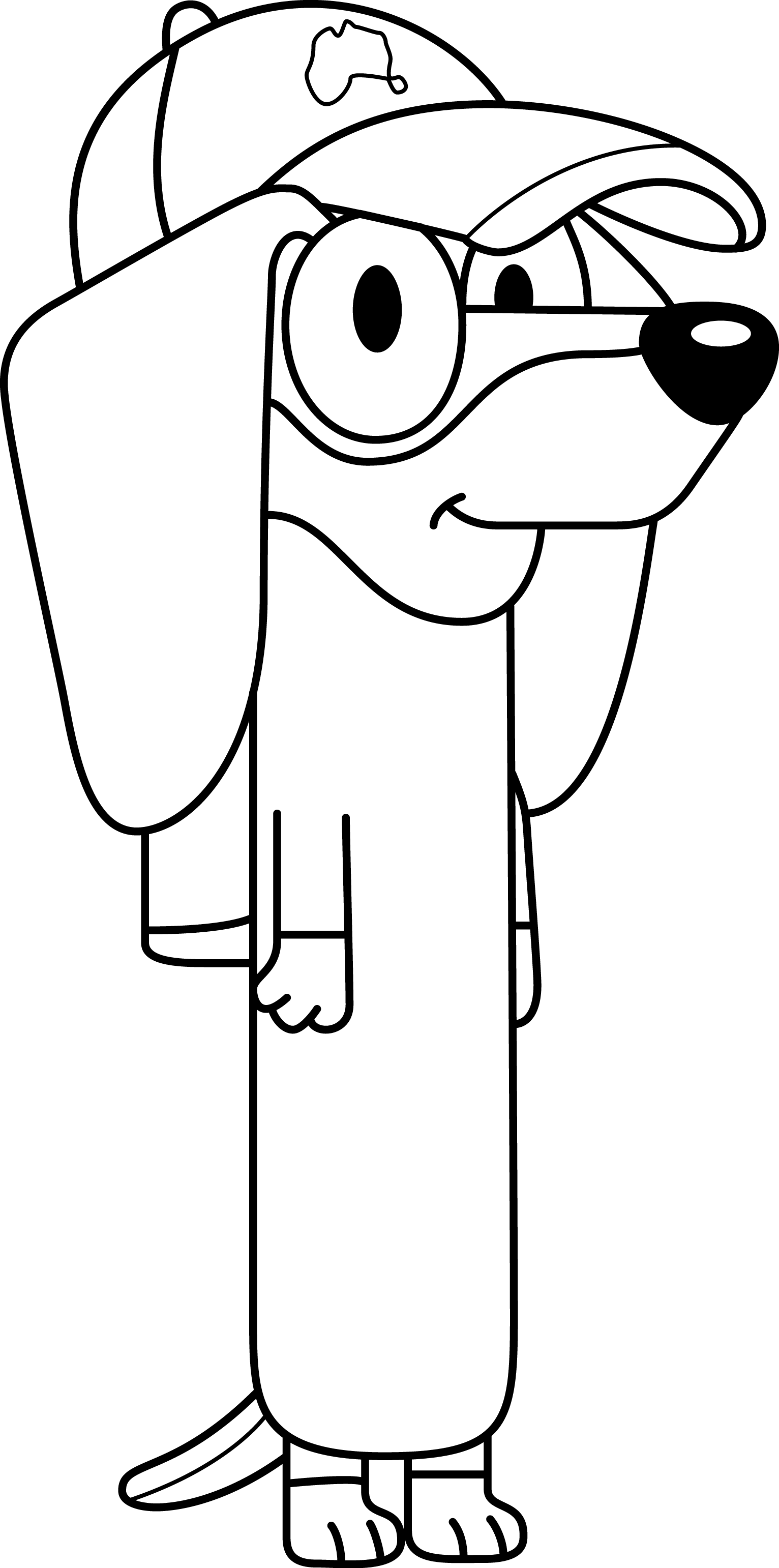 Snickers outline Svg, Bluey Svg, Cartoon Svg, Dog Clipart, B | Inspire ...