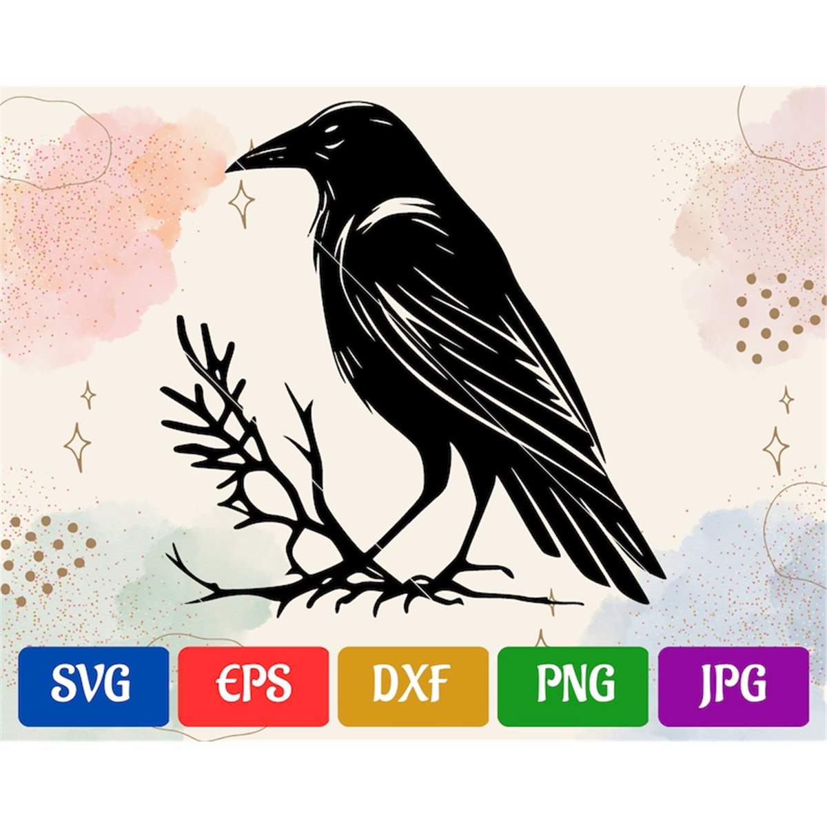 Crow SVG | Black and White Vector Cut file for Cricut | svg - Inspire ...