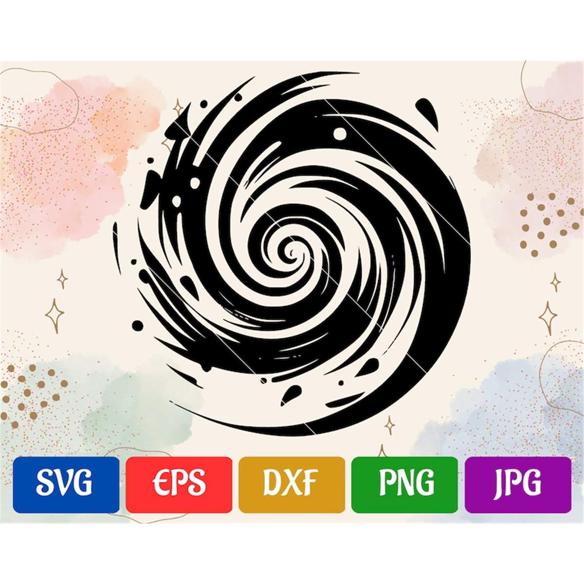 Swirls | svg - eps - dxf - png - jpg | Black and White Vecto | Inspire ...