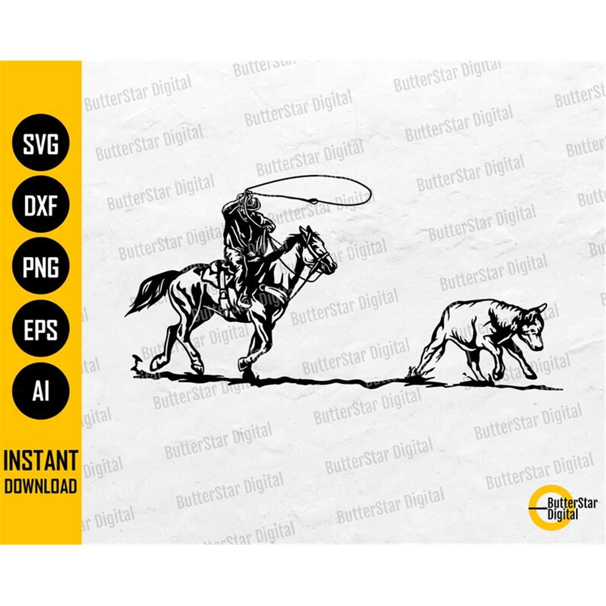 Cowboy SVG | Roping SVG | Bull SVG | Western T-Shirt Stencil - Inspire ...