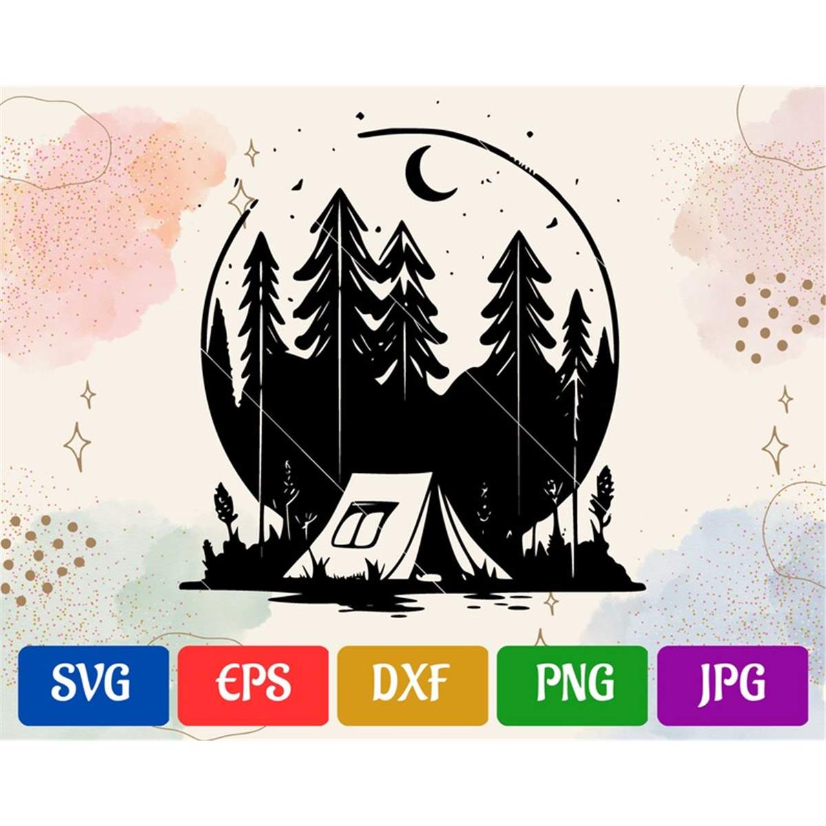 Camp | svg - eps - dxf - png - jpg | Cricut Explore | Silhou - Inspire ...