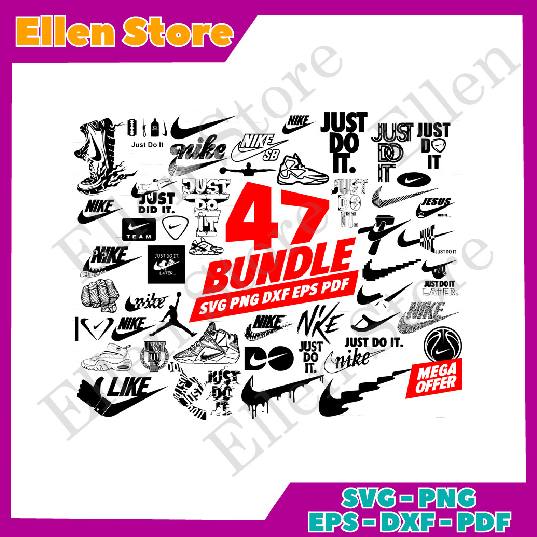 Nike Logo Bundle Svg, Brand Svg, Just Do It Svg, Nike Sticke | Inspire ...