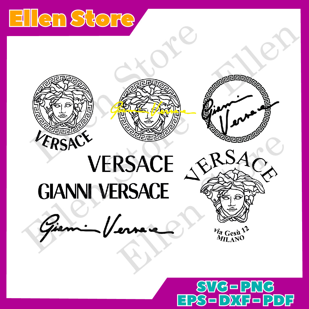 Versace Logo Svg Bundle, Trending Svg, Versace Svg, Gianni V | Inspire ...