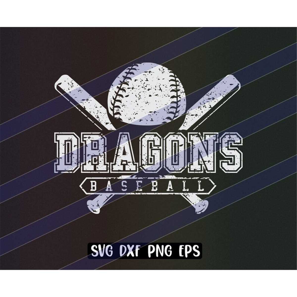 Dragons Baseball cutfile svg dxf png eps instant download ve | Inspire ...