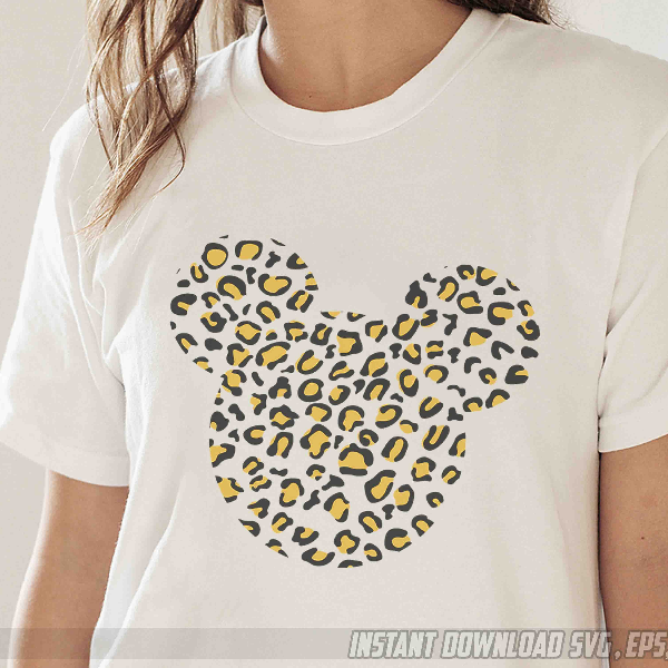 Magical Mickey Mouse Leopard Skin SVG Printable | Inspire Uplift
