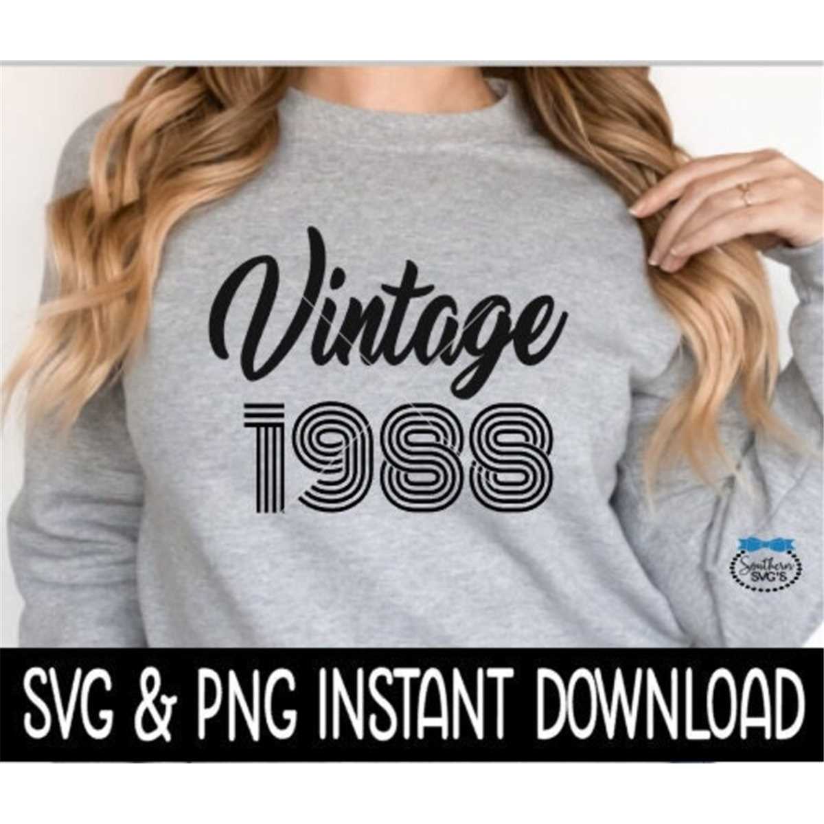 Vintage 1989 Birthday SVG, Vintage 1989 Birthday PNG File, T - Inspire ...