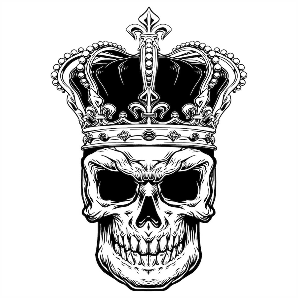 Skull King SVG, Skull With Crown SVG, Skull SVG, Skull Clipa | Inspire ...