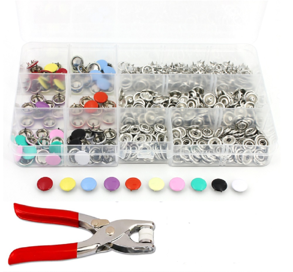200 Set Metal Snaps Button Kit w Fastener Pliers - Durable F | Inspire ...