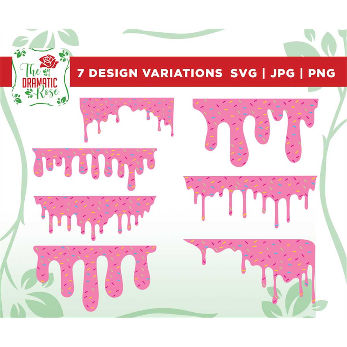 Dripping svg, Dripping Borders svg, Donut svg, decoration sv | Inspire ...