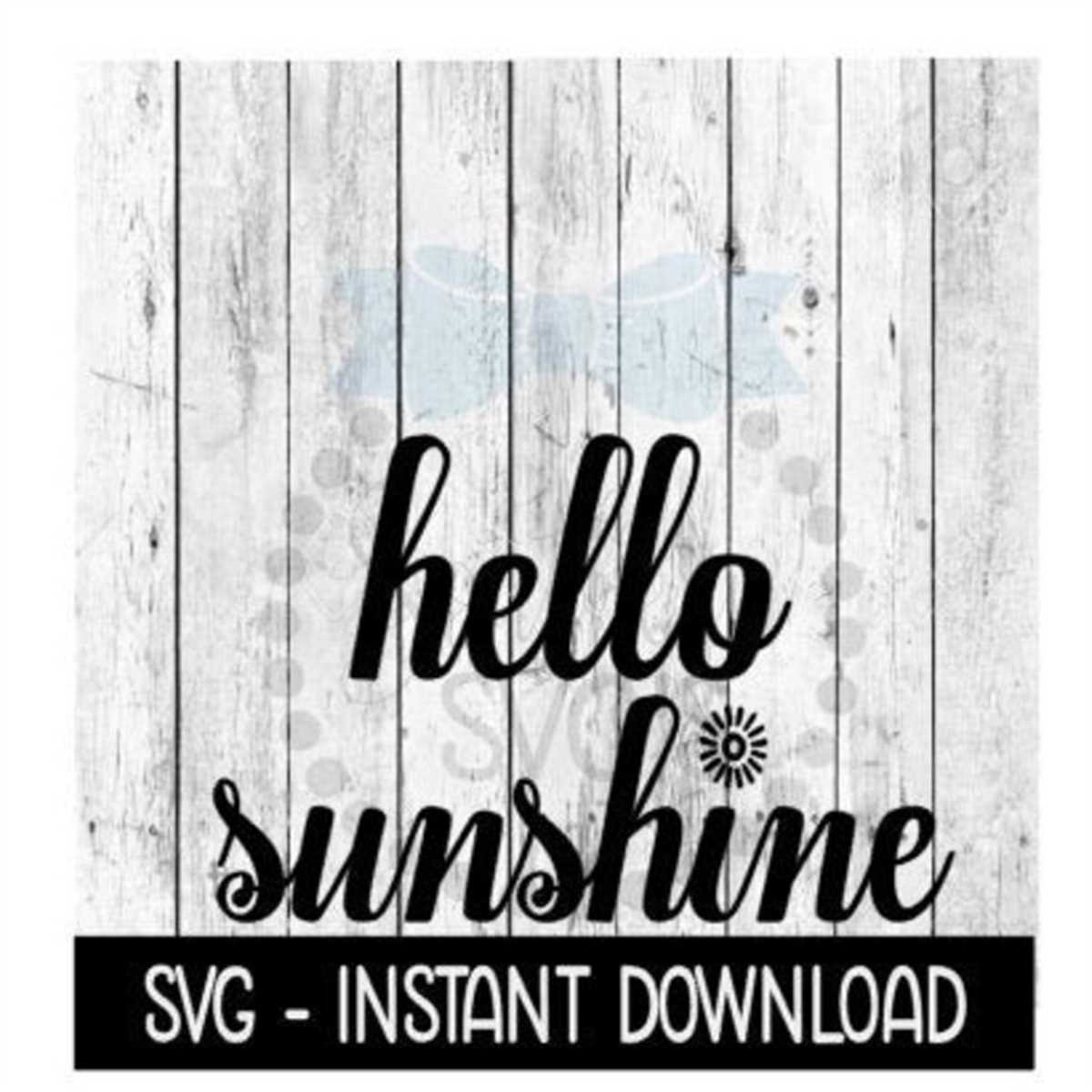 Hello Sunshine SVG, Sun Beach Summer SVG, SVG Files Instant | Inspire ...