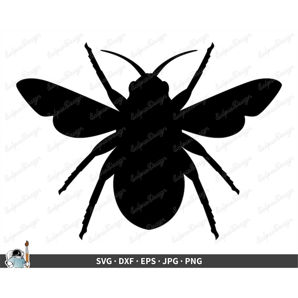 Fly Flying Insect Bug SVG Clip Art Cut File Silhouette dxf | Inspire Uplift
