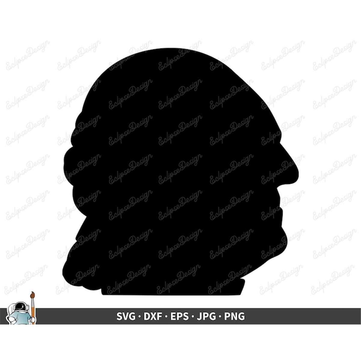 Old Man Statue Bust SVG Clip Art Cut File Silhouette dxf ep | Inspire ...