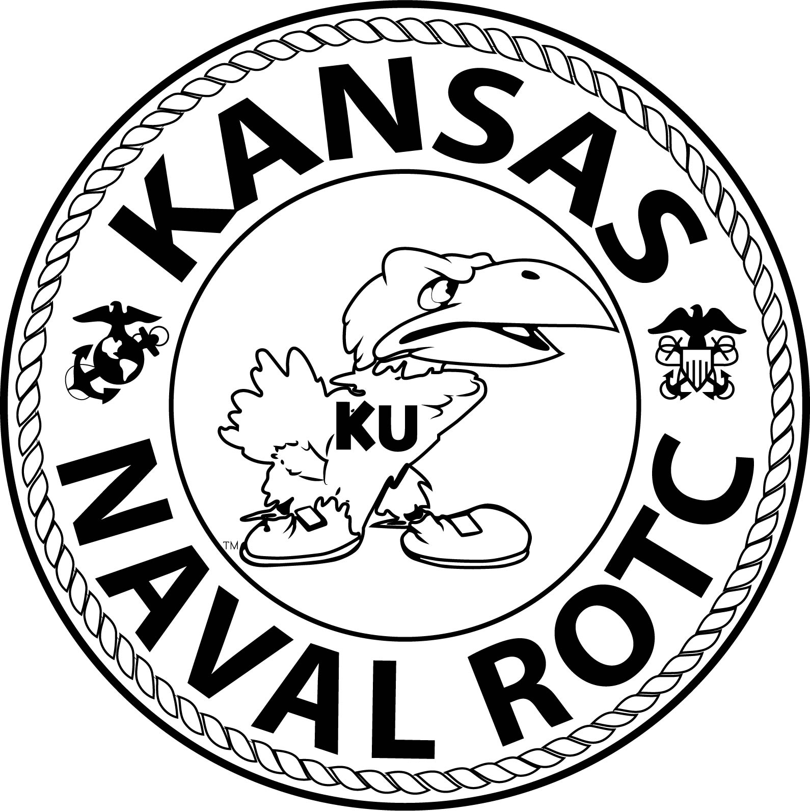 kansas NAVAL ROTC vector file vector file Black white vector | Inspire ...