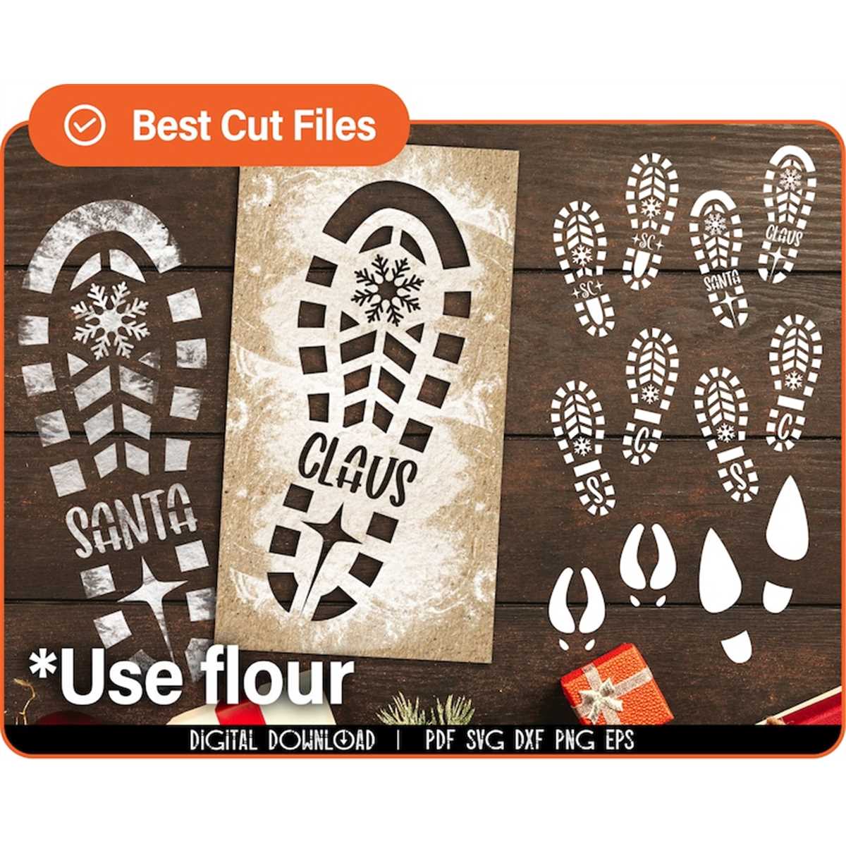 Santa Claus footprint svg, christmas svg, santa boots svg, s | Inspire ...